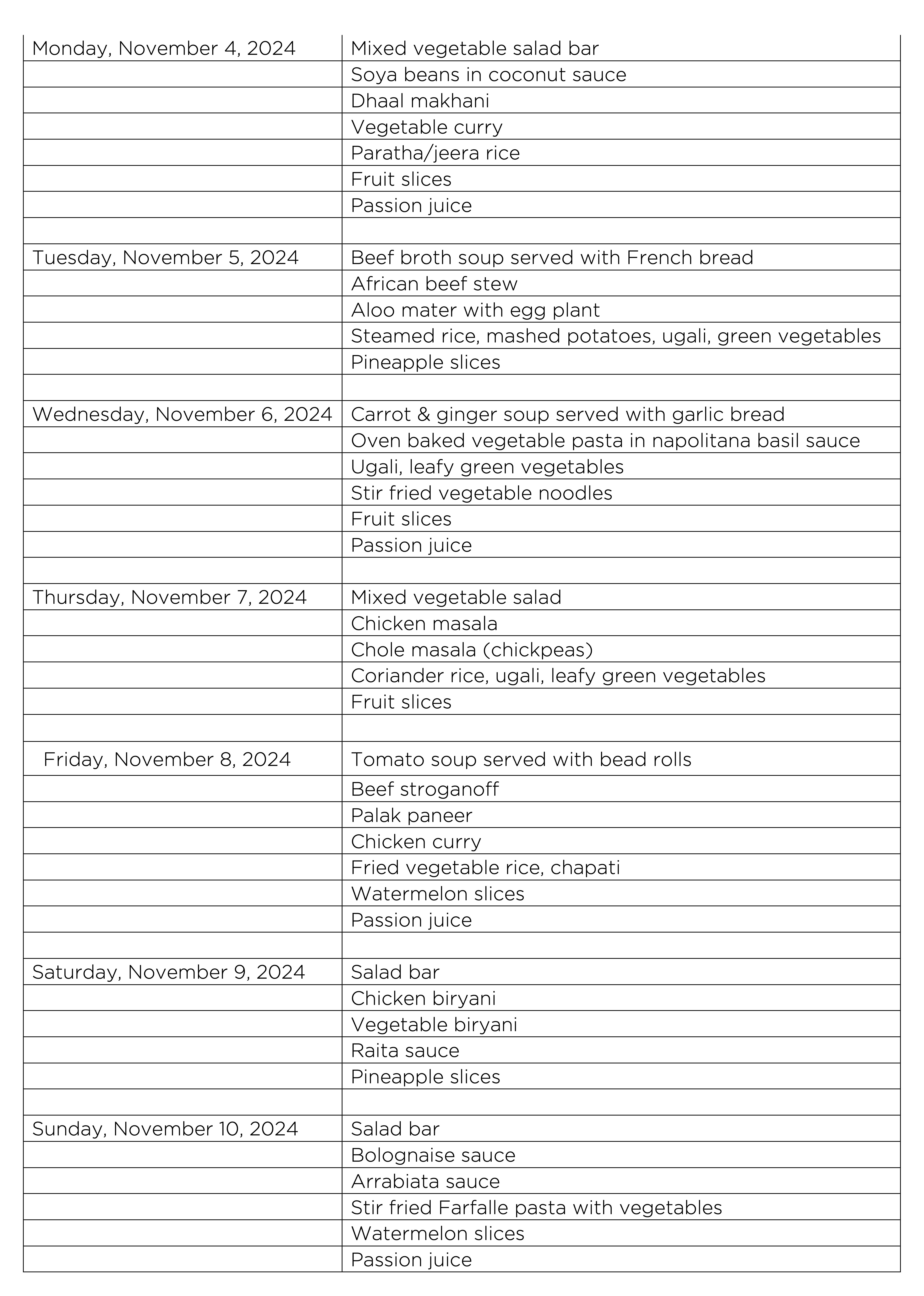 NOVEMBER LUNCH MENU B .jpg | Aga Khan Academies